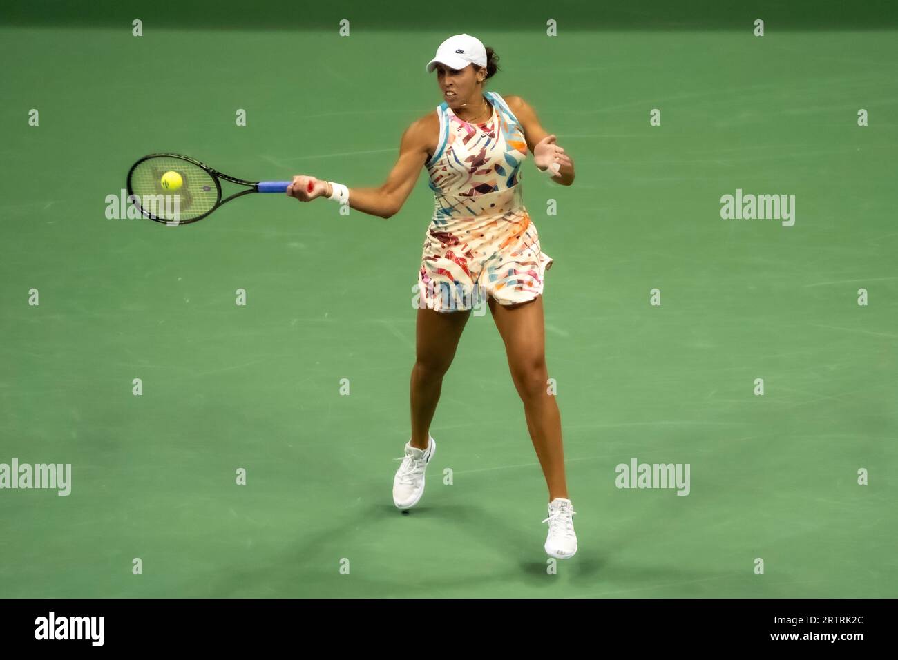 Madison Keys (USA) competing in the Women's Singles Semi-finals at the ...