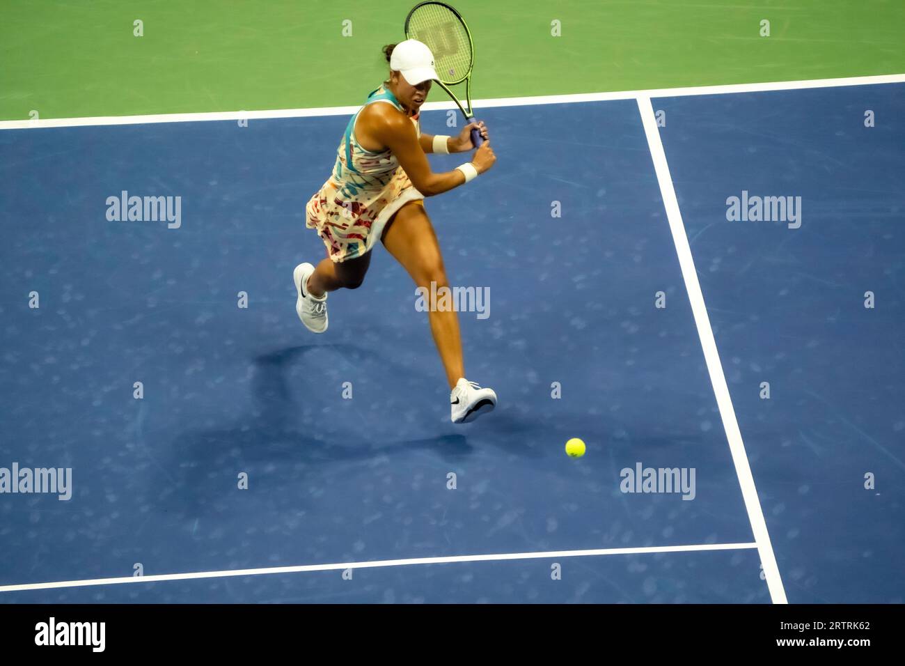 Madison Keys (USA) competing in the Women's Singles Semi-finals at the ...