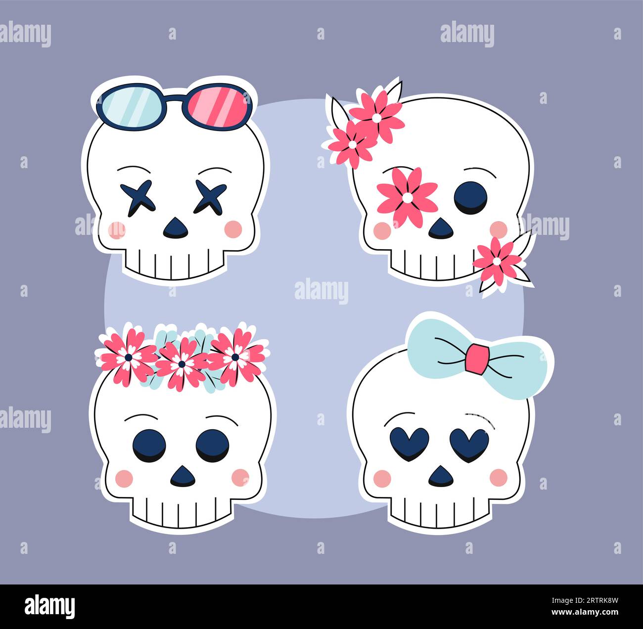 Set of skulls vector concept Stock Vector Image & Art - Alamy
