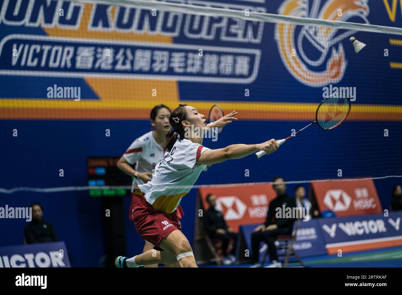 Hong Kong, China. 14th Sep, 2023. Keng Shu Liang, Zhang Chi of China play during the Women's ...
