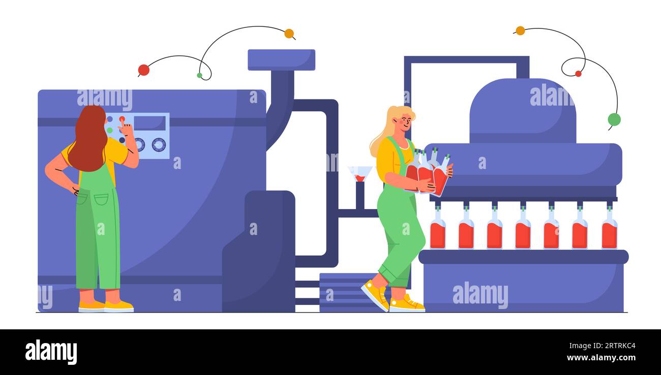 Wine production process Stock Vector Images - Alamy