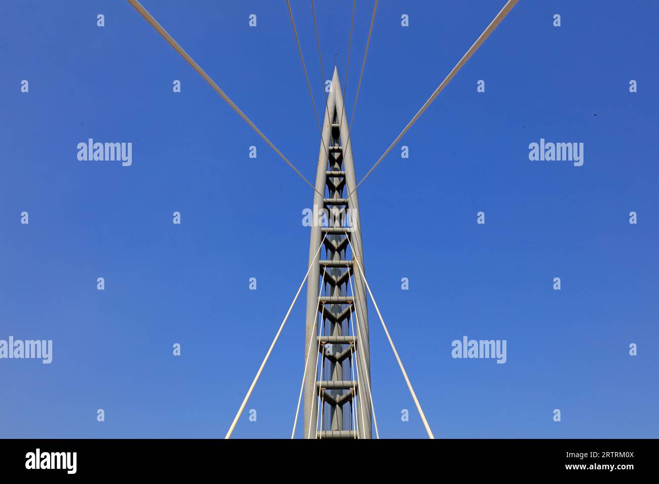 Steel beam and cable-stayed cable Stock Photo - Alamy