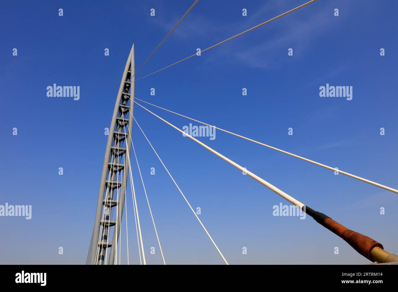 Steel beam and cable-stayed cable Stock Photo - Alamy