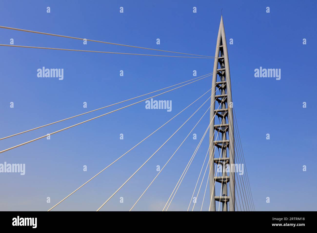 Steel beam and cable-stayed cable Stock Photo - Alamy