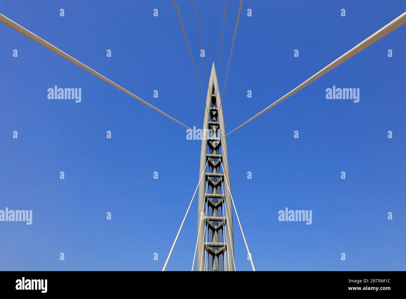 Steel beam and cable-stayed cable Stock Photo - Alamy