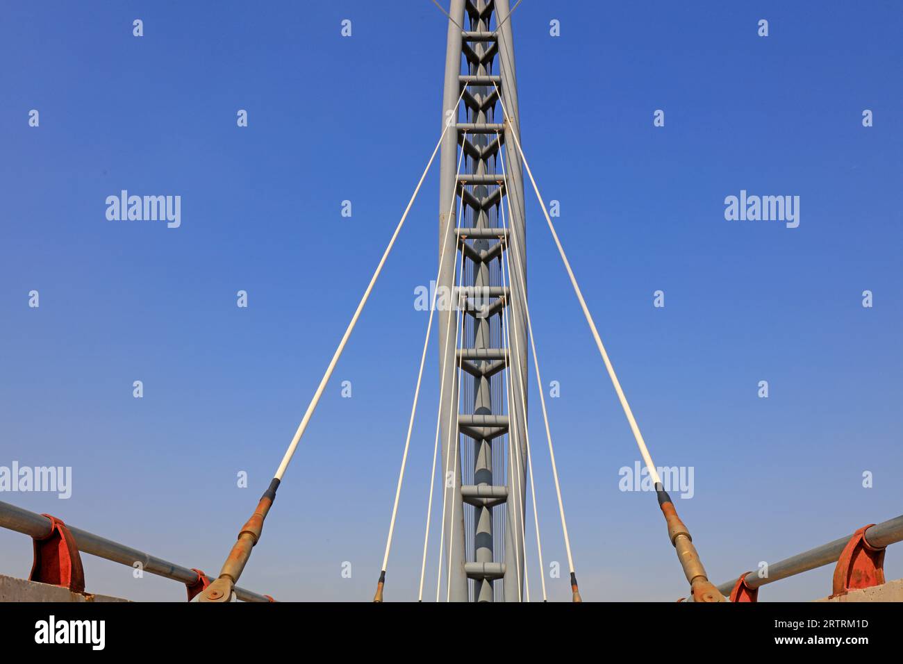 Steel beam and cable-stayed cable Stock Photo - Alamy