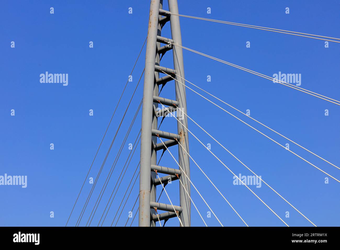 Steel beam and cable-stayed cable Stock Photo - Alamy