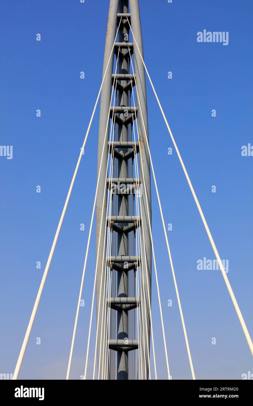 Steel beam and cable-stayed cable Stock Photo - Alamy