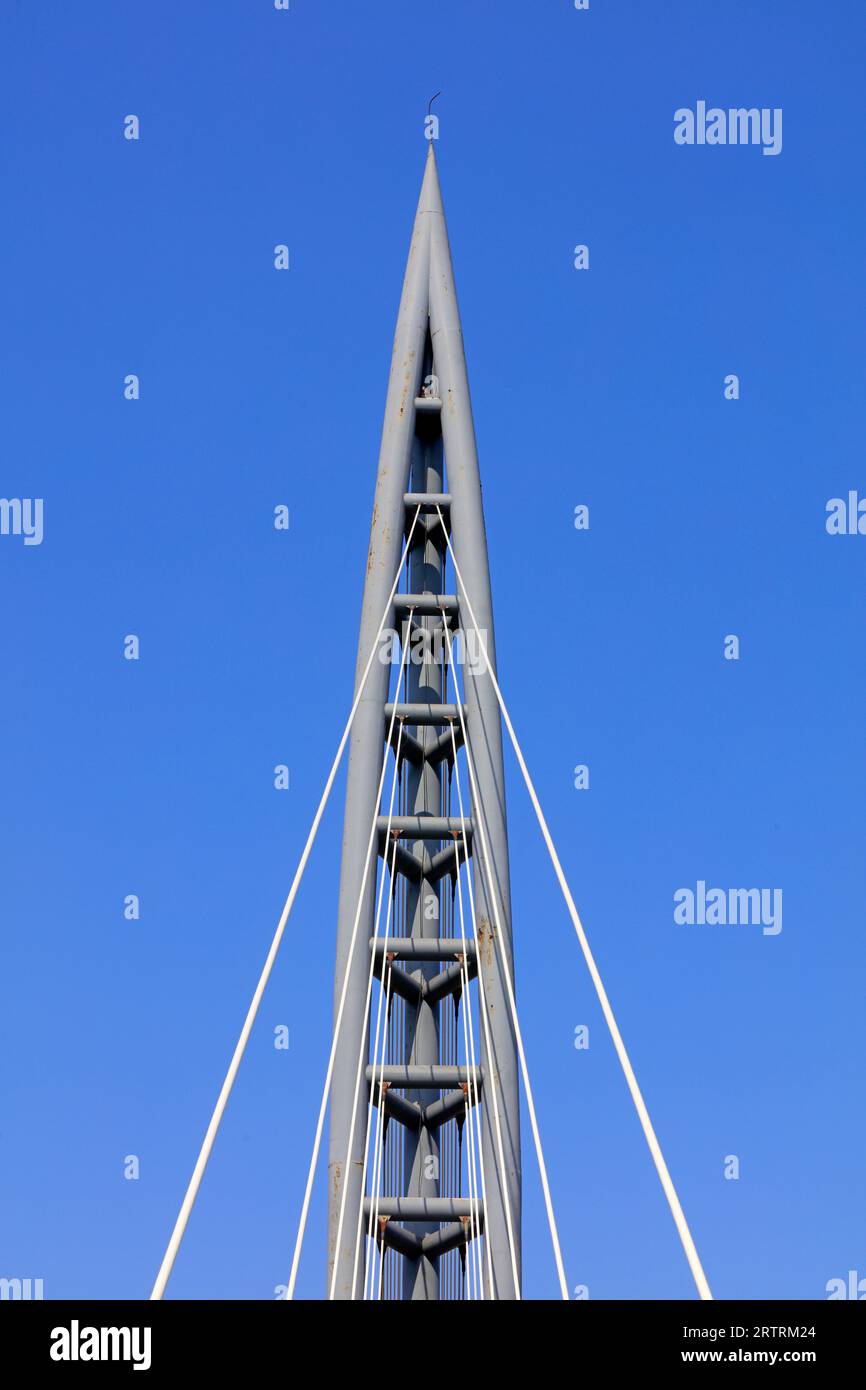 Steel beam and cable-stayed cable Stock Photo - Alamy