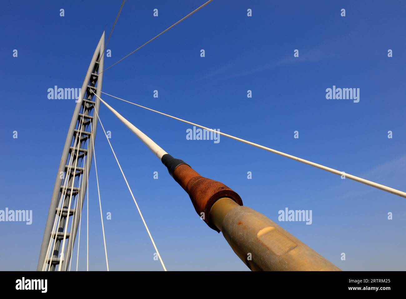 Steel beam and cable-stayed cable Stock Photo - Alamy