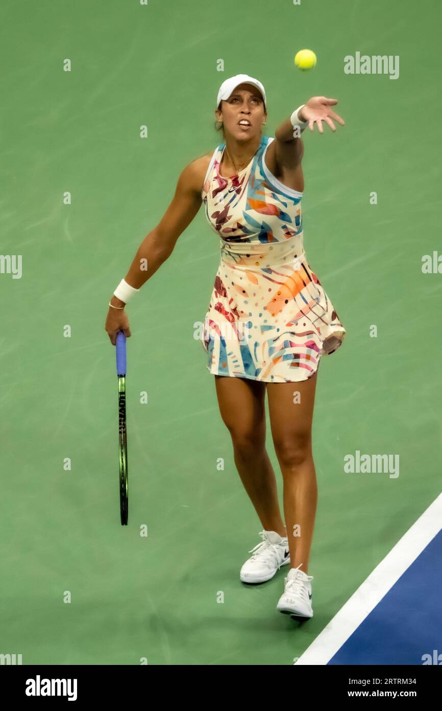 Madison Keys (USA) competing in the Women's Singles Semi-finals at the ...