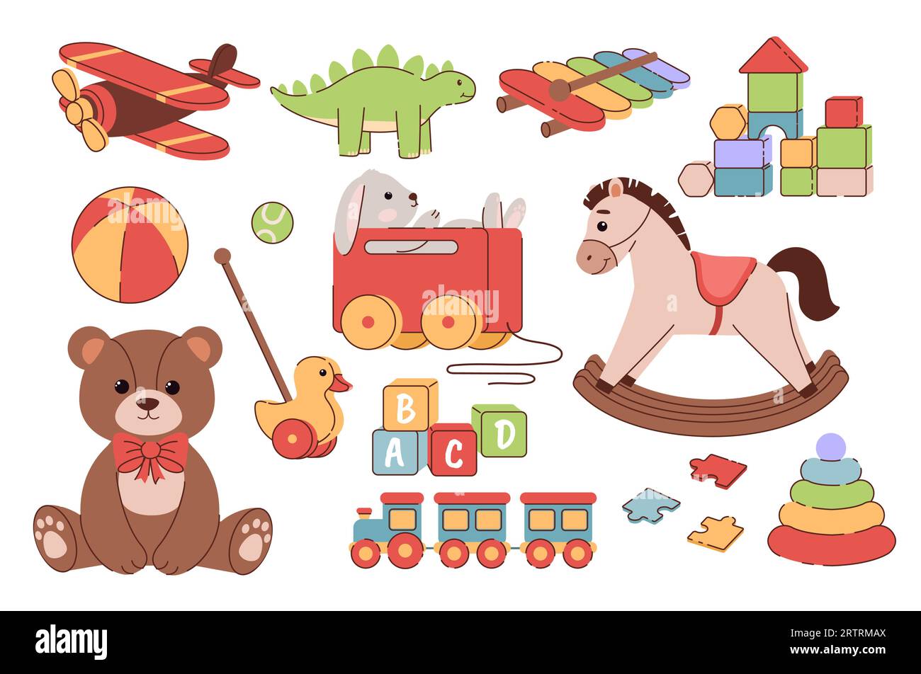 Set of different toys vector Stock Vector Image & Art - Alamy