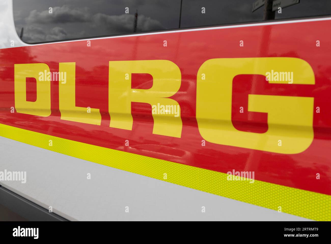 Symbolic image, sea rescue, lifeguard, inscription on a DLRG rescue ...