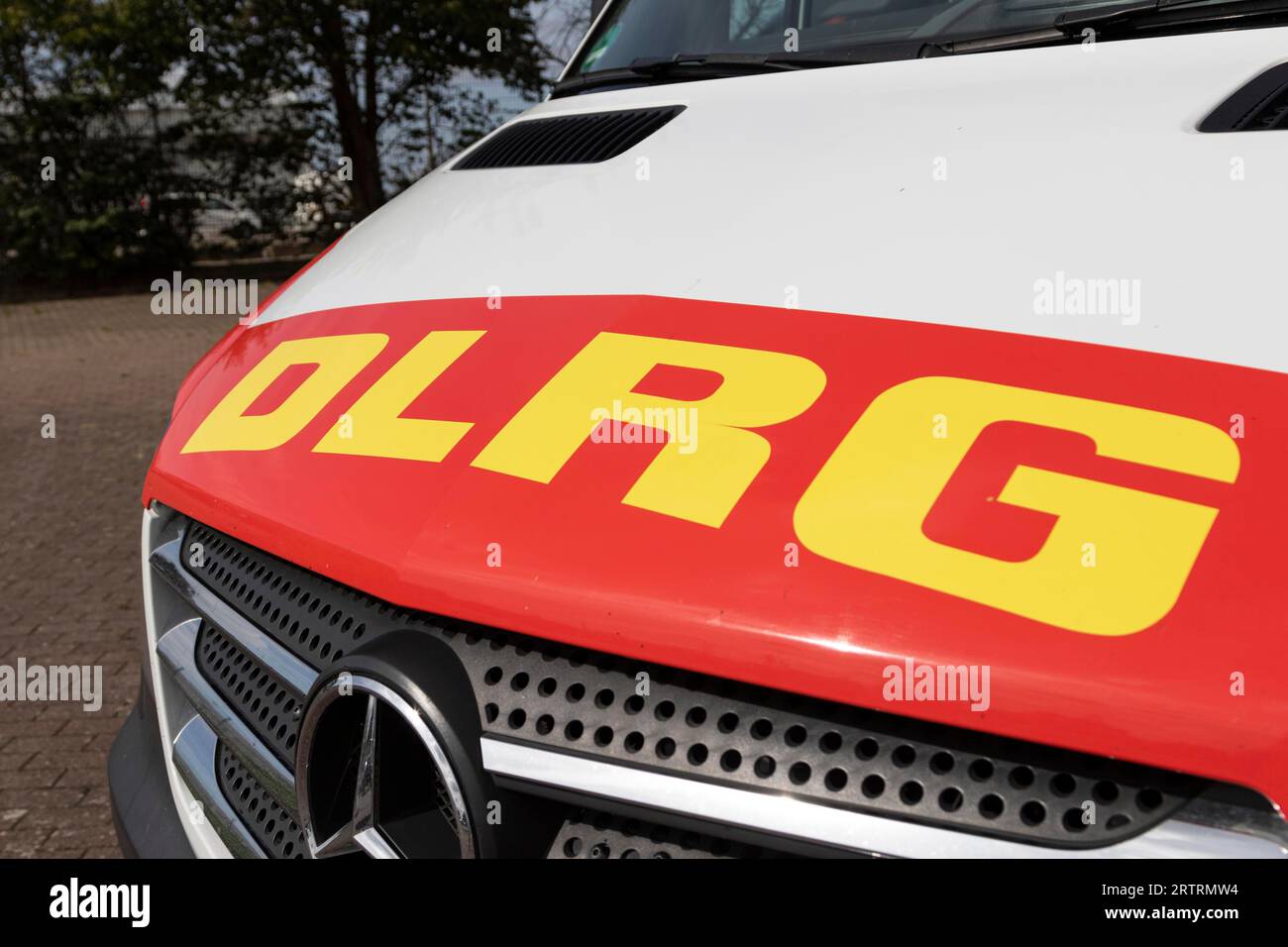 Symbolic image, sea rescue, lifeguard, inscription on a DLRG rescue ...