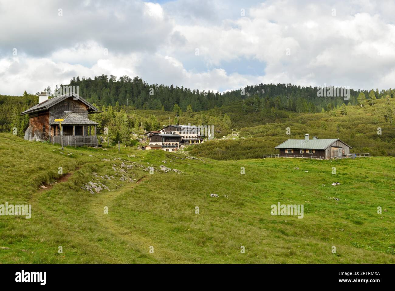 Alpine huts and the New Traunstein mountain hut of the German Alpine ...