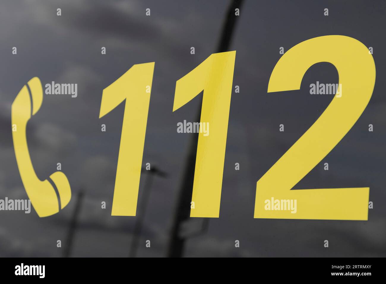 Symbolic image, sea rescue, lifeguard, inscription 112 on a DLRG rescue ...