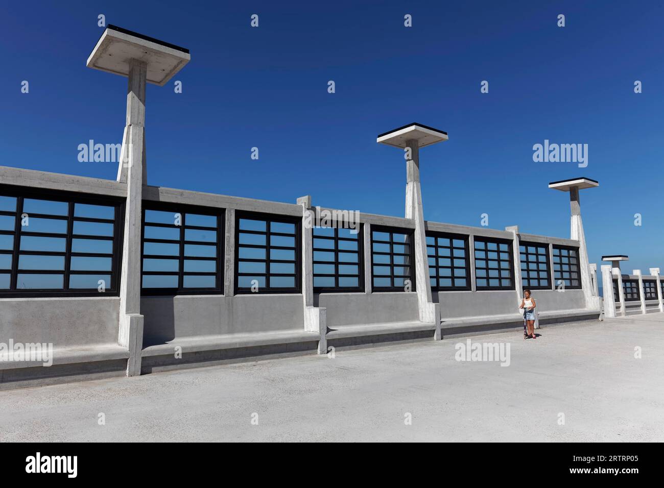Belgium Pier, concrete windbreak, 1933 structure, Blankenberge, Belgian ...