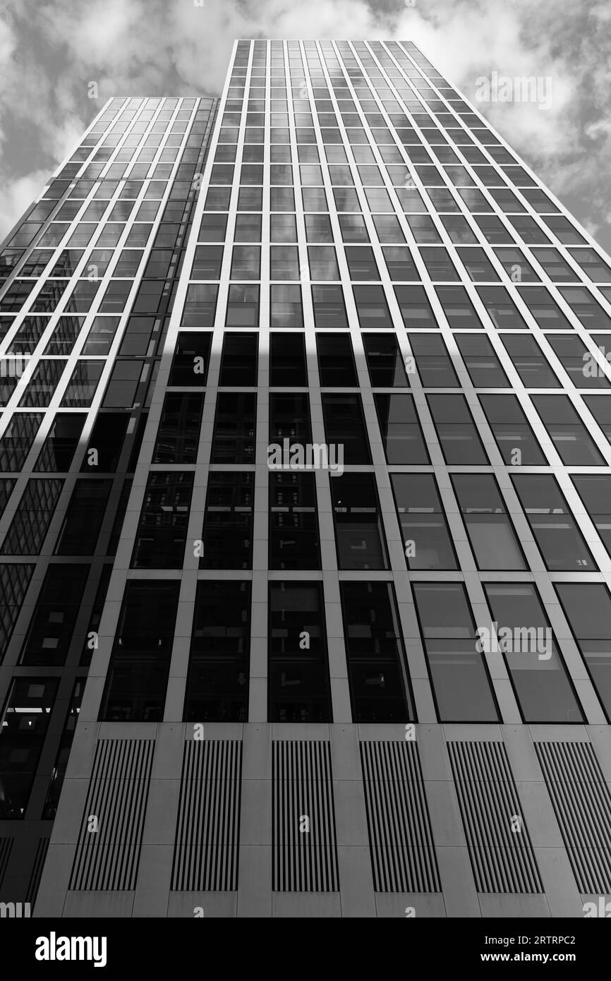 Skyscraper banking district frankfurt Black and White Stock Photos ...
