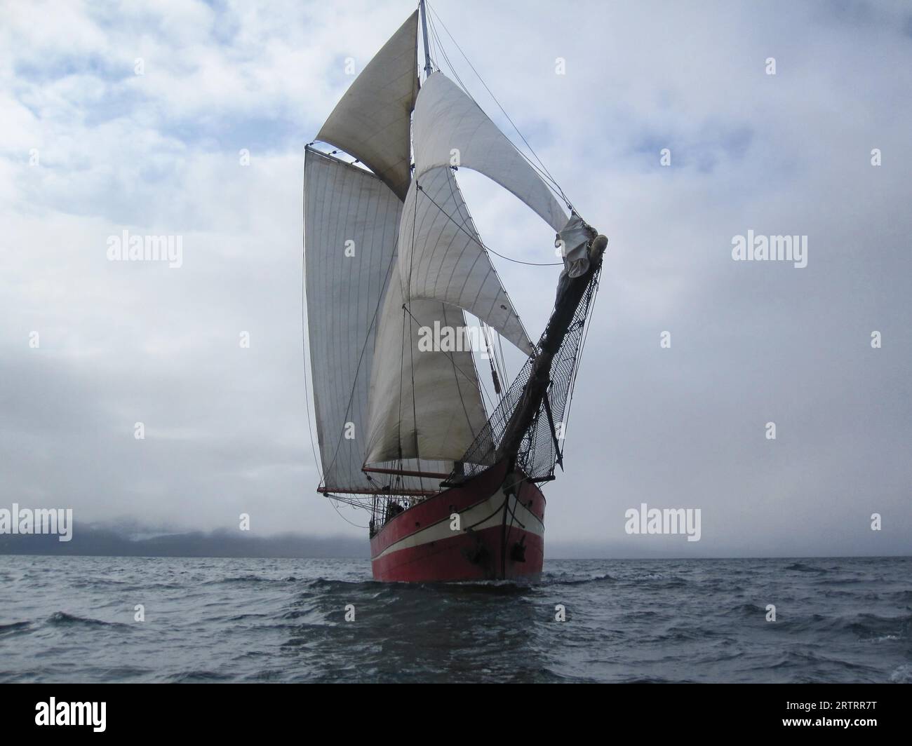 Sailing ship off Spitsbergen Stock Photo - Alamy