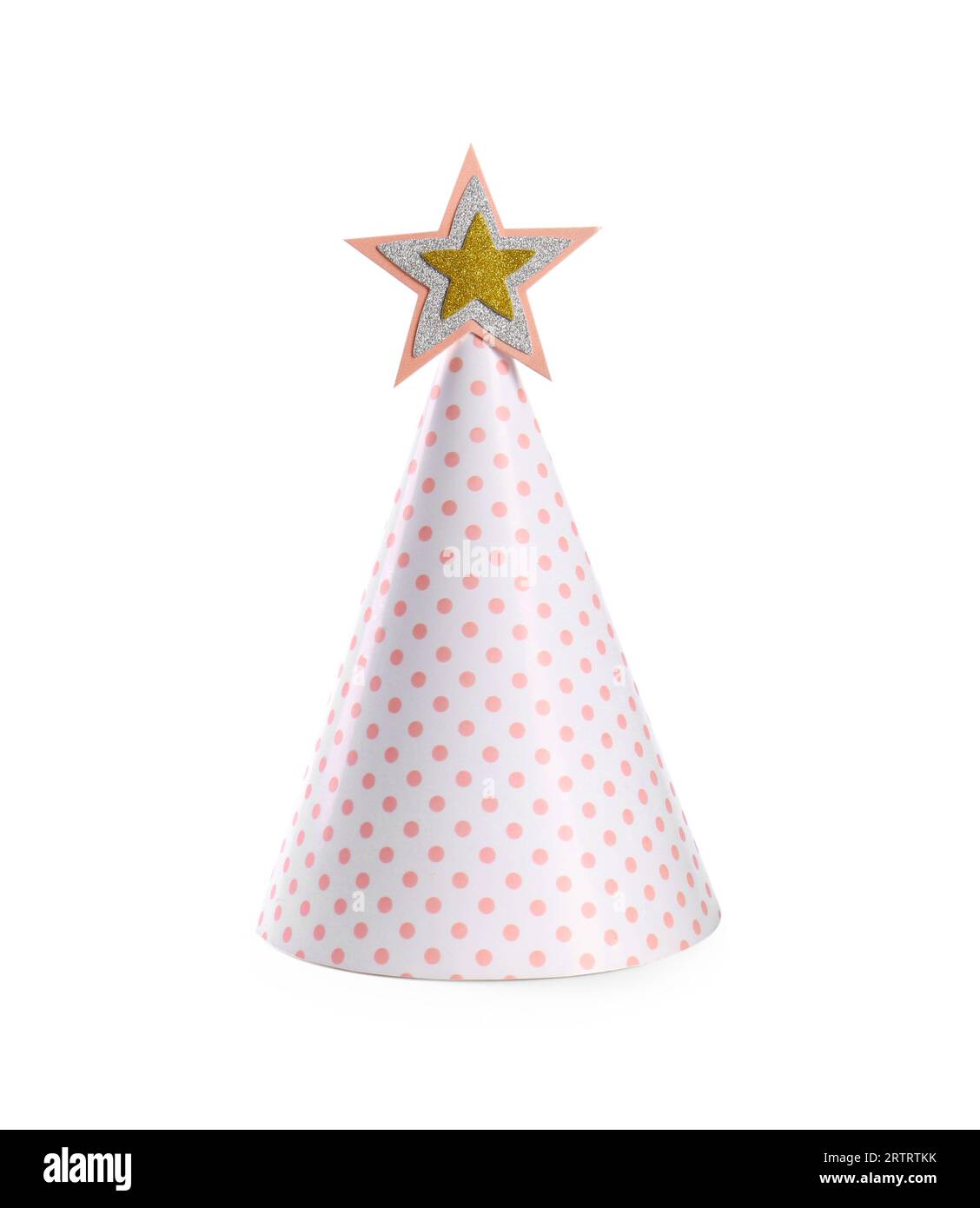 Bright handmade party hat isolated on white Stock Photo - Alamy