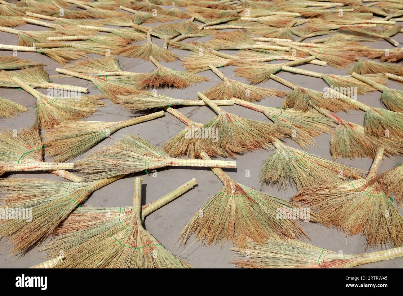 Big broom in the air on the ground, North China Stock Photo - Alamy