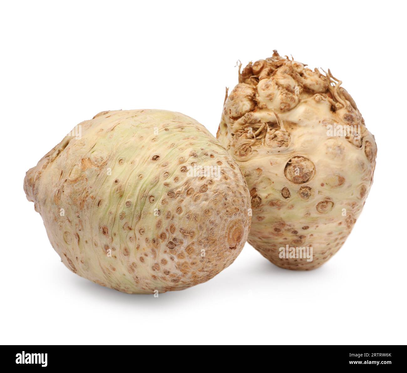 Fresh raw celery roots isolated on white Stock Photo - Alamy