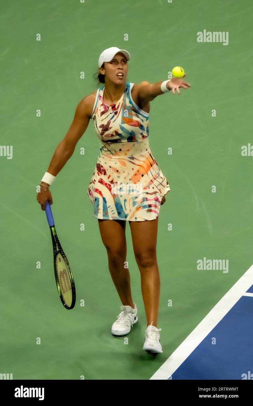 Madison Keys (USA) competing in the Women's Singles Semi-finals at the ...