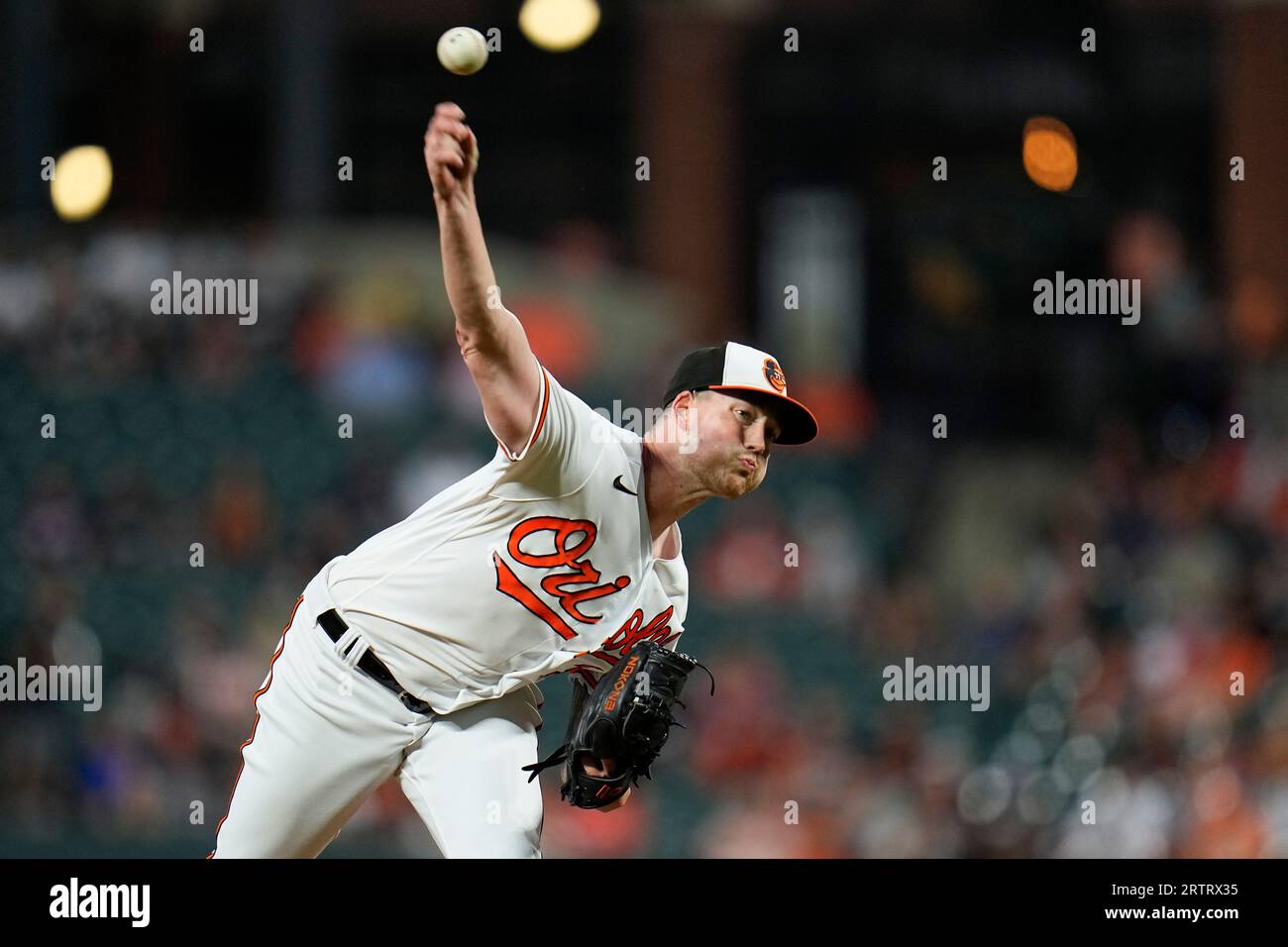 Baltimore Orioles starting pitcher Kyle Bradish throws to the Tampa Bay ...