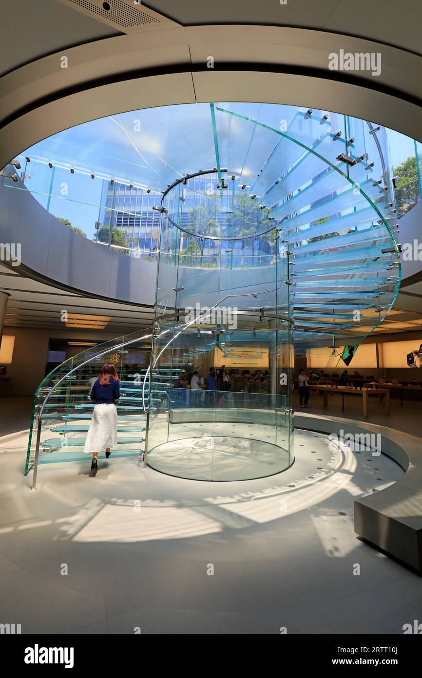 Glass spiral staircase hi-res stock photography and images - Alamy