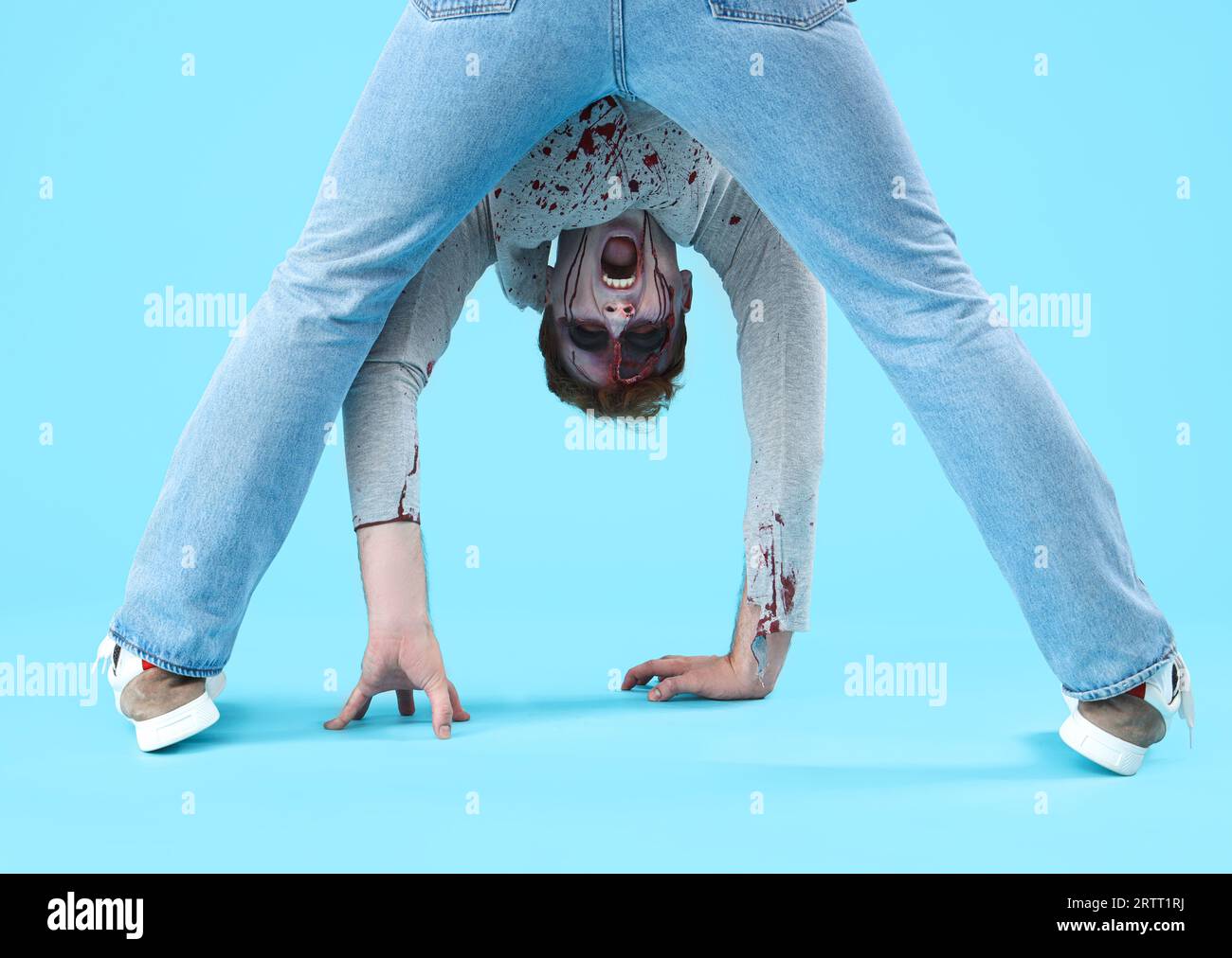 Terrible zombie man bloody hi-res stock photography and images - Alamy