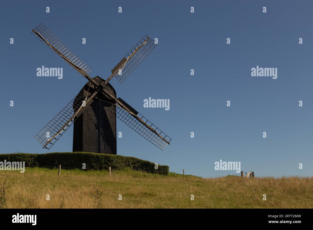 Helsinge, Denmark, August 13, 2015: The historic Danish windmill called ...