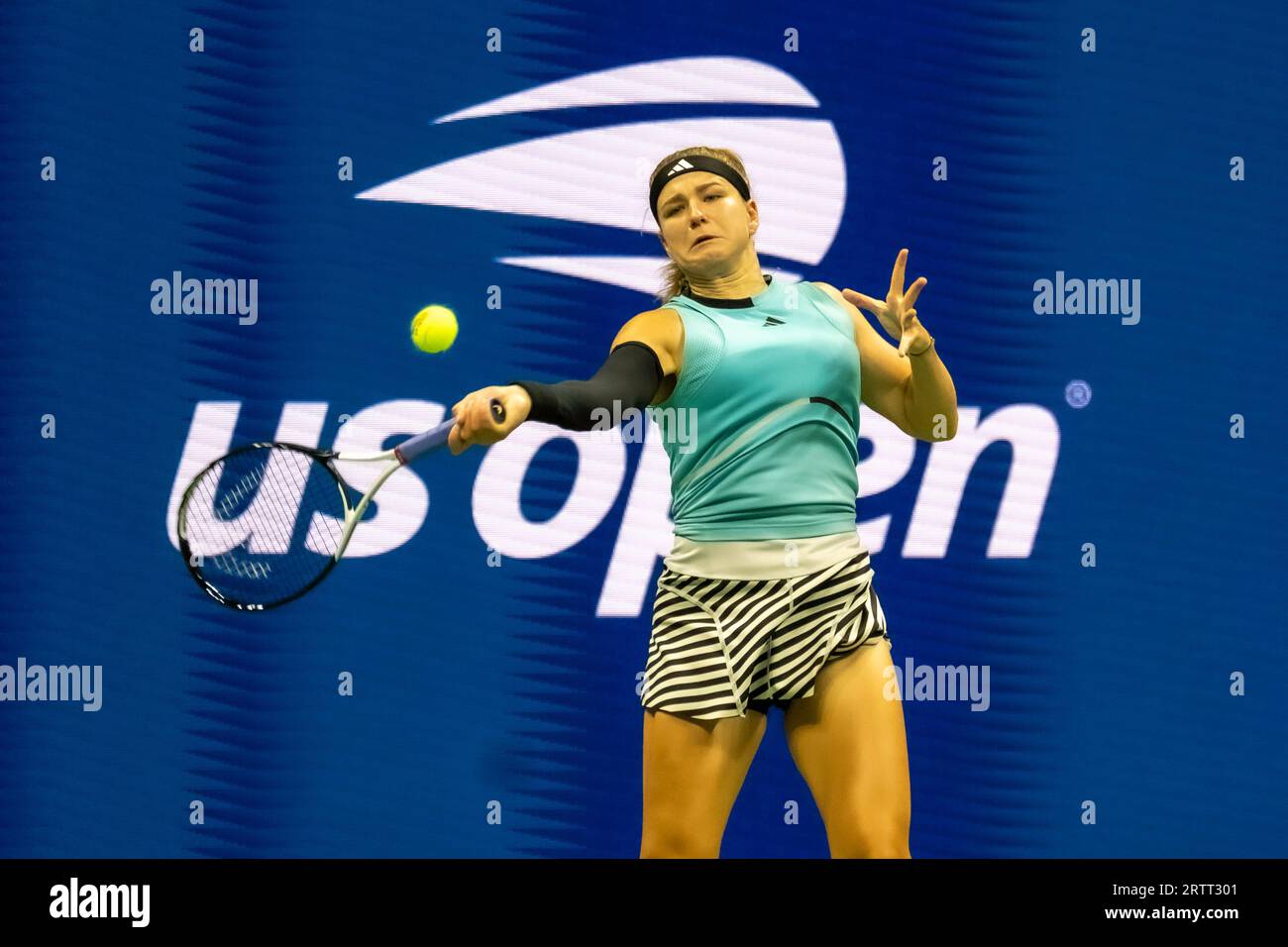 Karolina Muchova (CZE) competing in the Women's Singles Semi-finals at ...