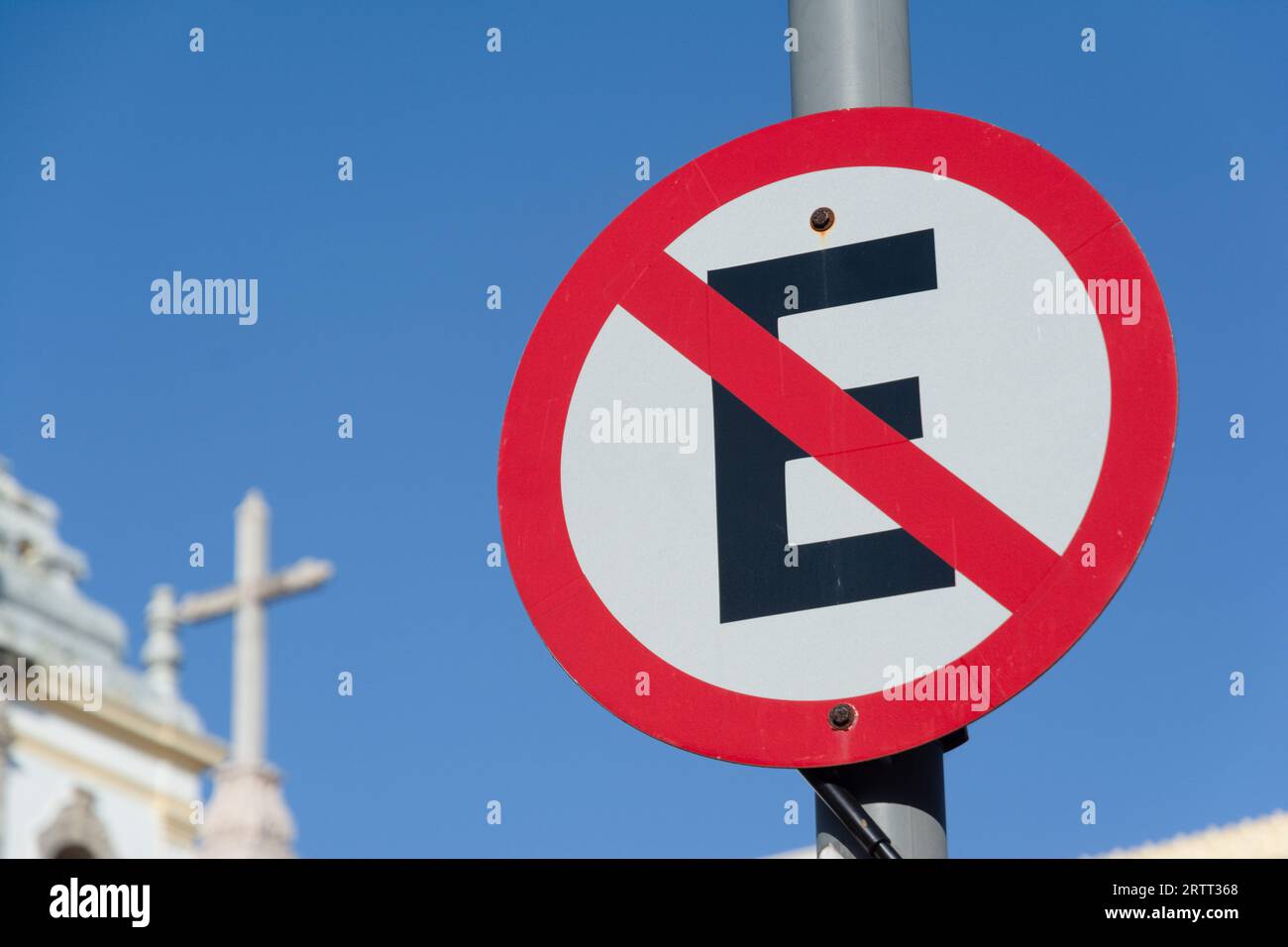 Salvador, Bahia, Brazil - September 02, 2023: Traffic sign indicating ...