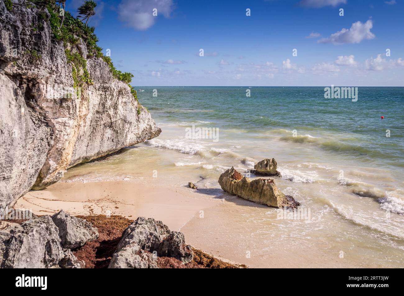 Beach in Tulum, Mexico: The Caribbean in Yucatan is famed for its ...