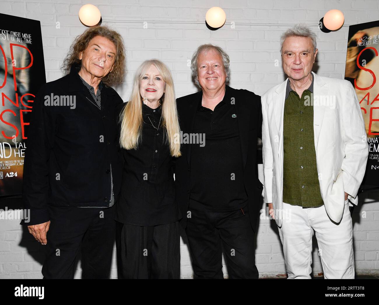 Musicians Jerry Harrison, left, Tina Weymouth, Chris Frantz and David ...