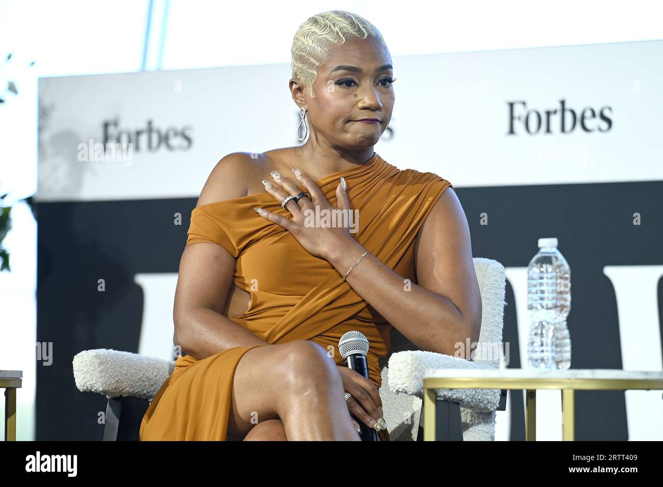 New York, USA. 14th Sep, 2023. Actress Tiffany Haddish speaks at the ...