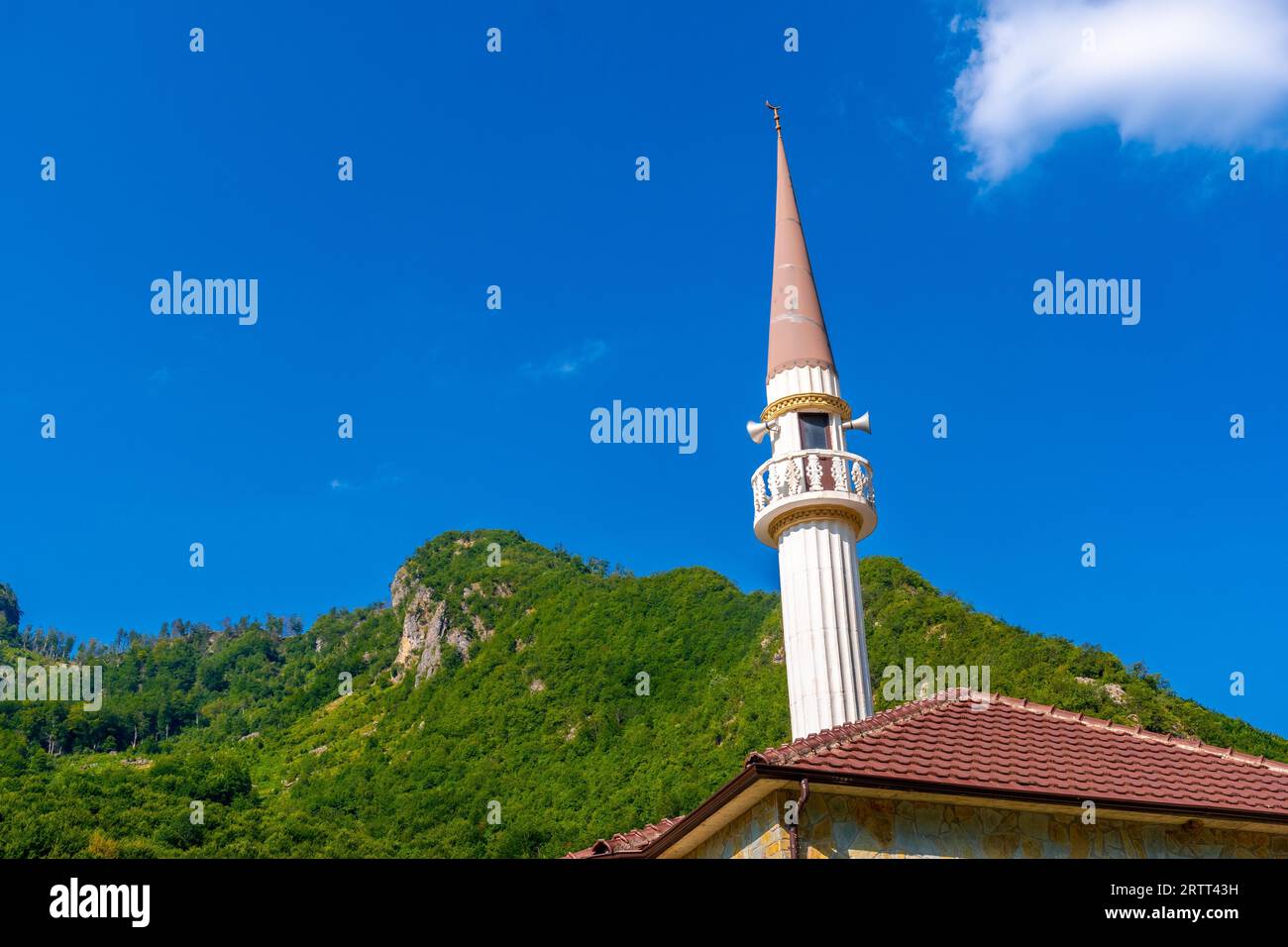 Beautiful mosque at Dragobi in the Valbona Valley, Theth National Park ...
