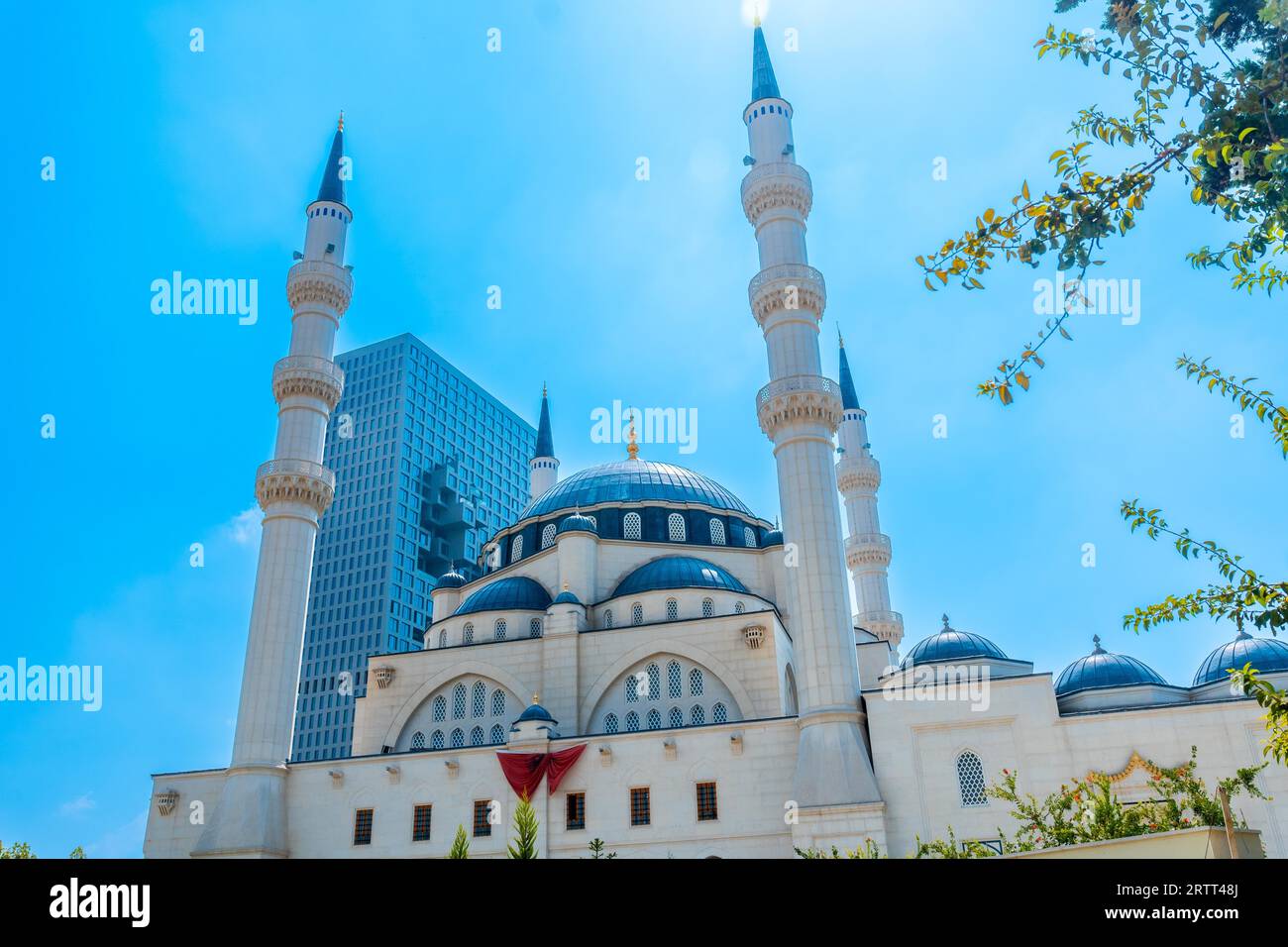 The Namazgah Mosque Tirana near Skanderbeg Square in Tirana. Albania ...