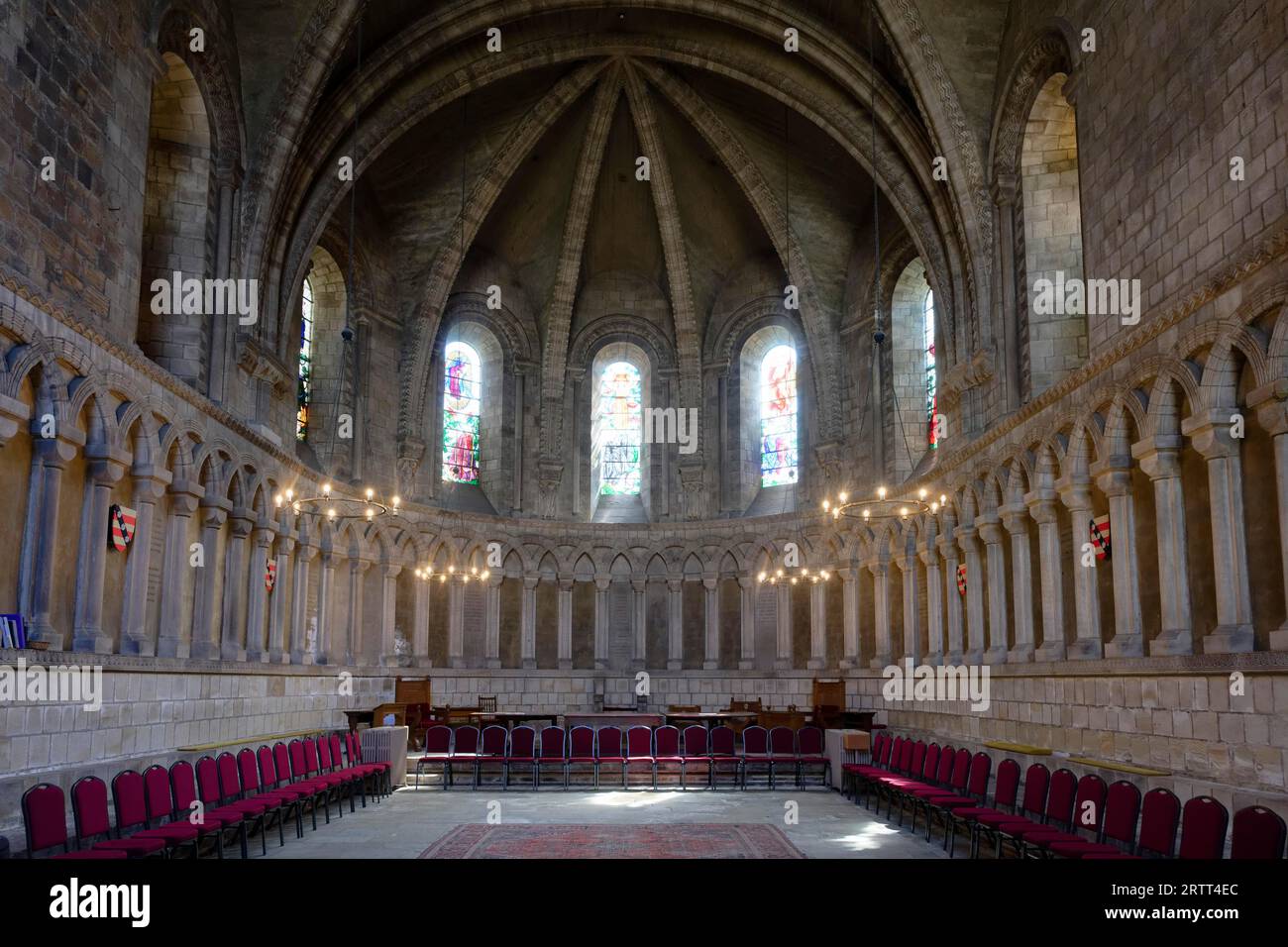 Interior view, Chapter House, Durham Cathedral, Durham, England, Great ...