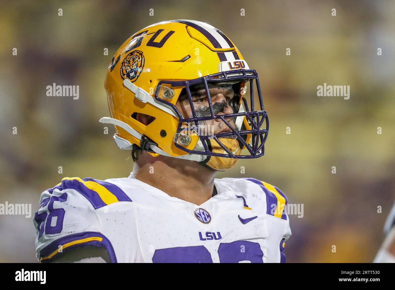 September 09, 2023: LSU offensive lineman Will Campbell (66) runs off ...