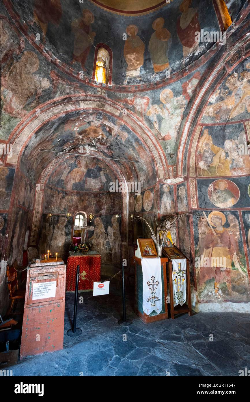 Frescoes of the Byzantine Chapel of Agios Nikolaos Fountoukli, one of ...