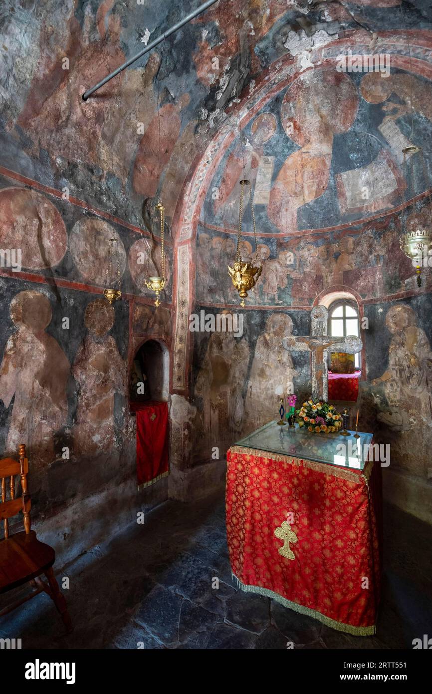 Frescoes of the Byzantine Chapel of Agios Nikolaos Fountoukli, one of ...