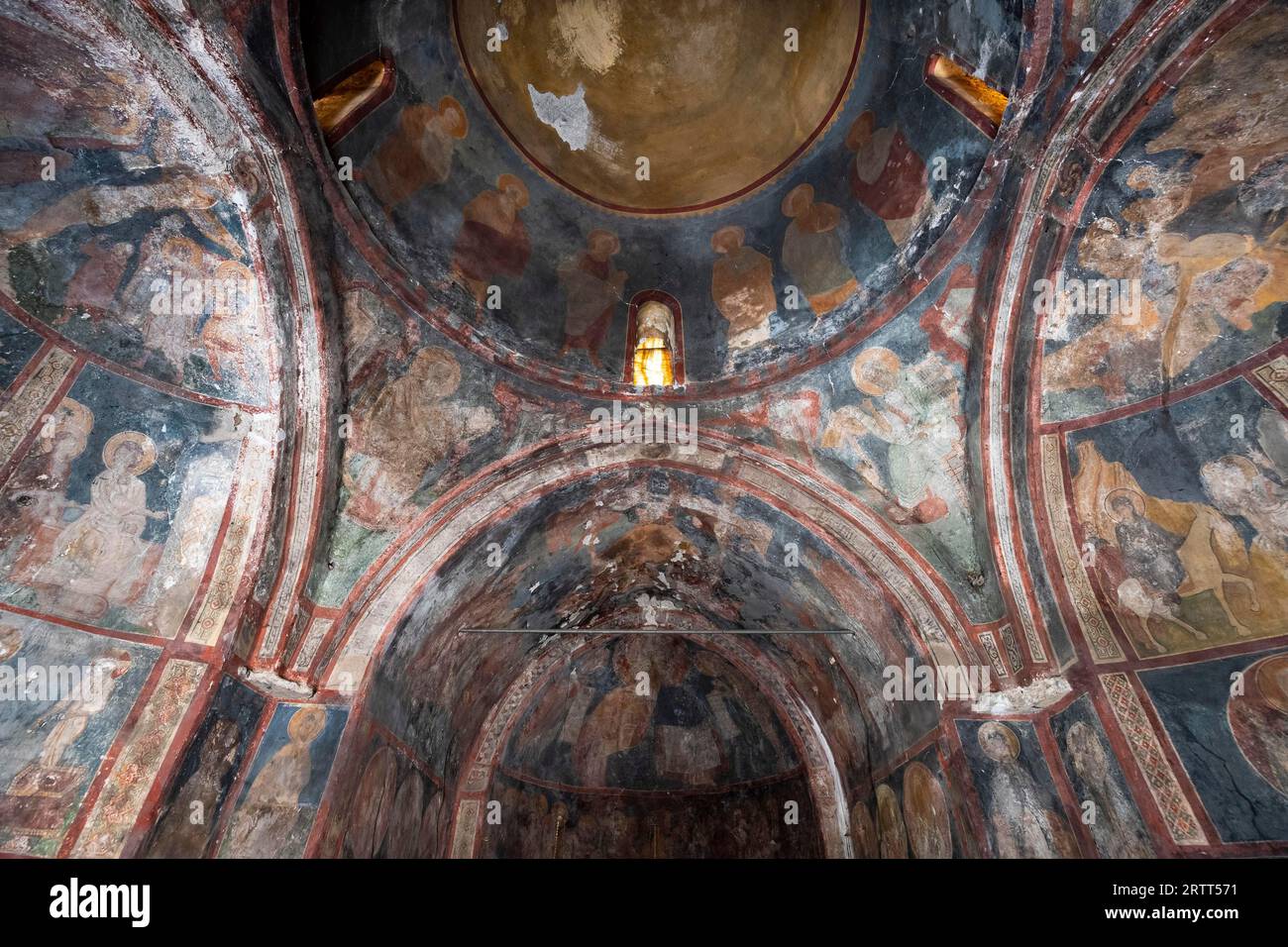 Frescoes of the Byzantine Chapel of Agios Nikolaos Fountoukli, one of ...