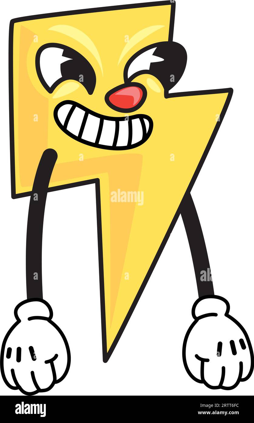 weather cartoon character thunderbolt Stock Vector Image & Art - Alamy