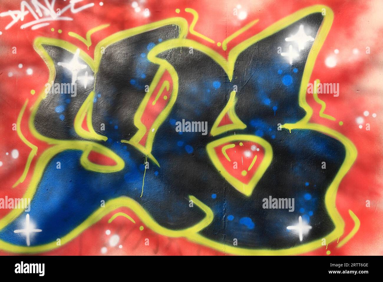 Graffiti in bright colours, format-filling Stock Photo - Alamy