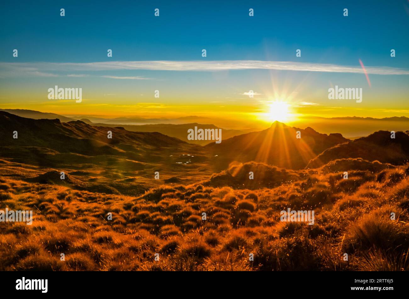 Mt. Giluwe and surrounding hills in Papua New Guinea covered with ...