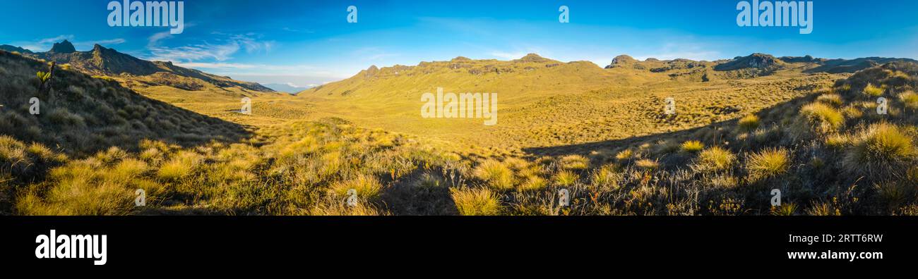 Panoramic photo of wilderness near Mt. Giluwe in Papua New Guinea. In ...