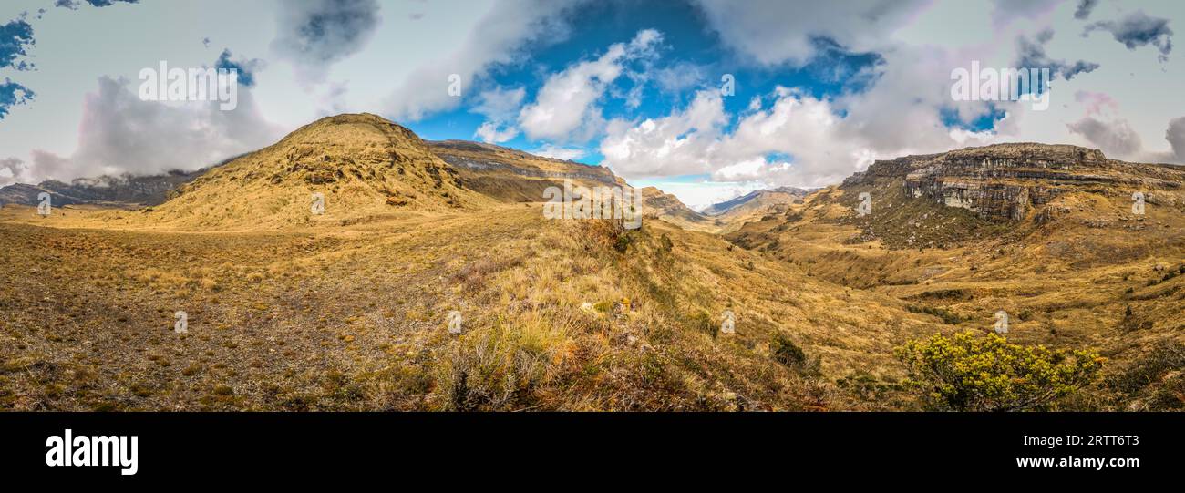 View of mountains and rocks in lonely region in Trikora, Papua ...
