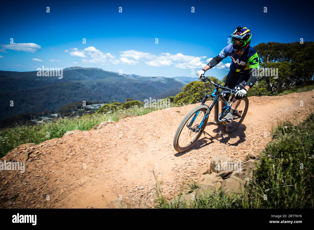 Mountain Bike Riders at Mt Buller Stock Photo - Alamy