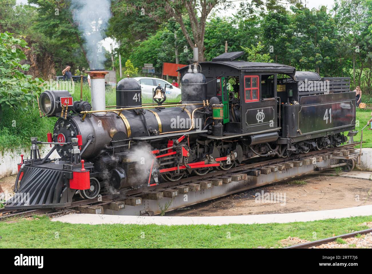 Tiradentes, Brazil, Dec 30, 2015: Old May Smoke train in Tiradentes, a ...